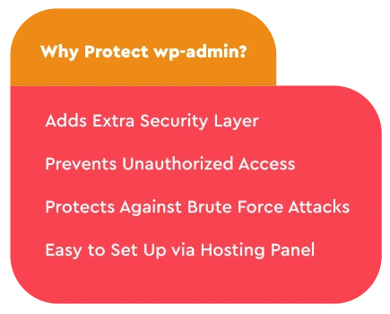 Increase WordPress Security by setting password for wp-admin